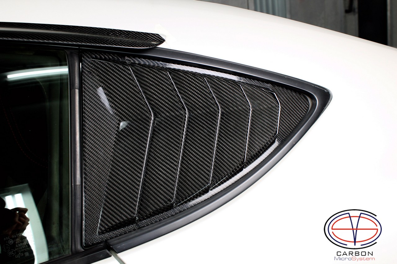 Window Wind Deflectors and Rear Lower Quarter Window panel from carbon ...