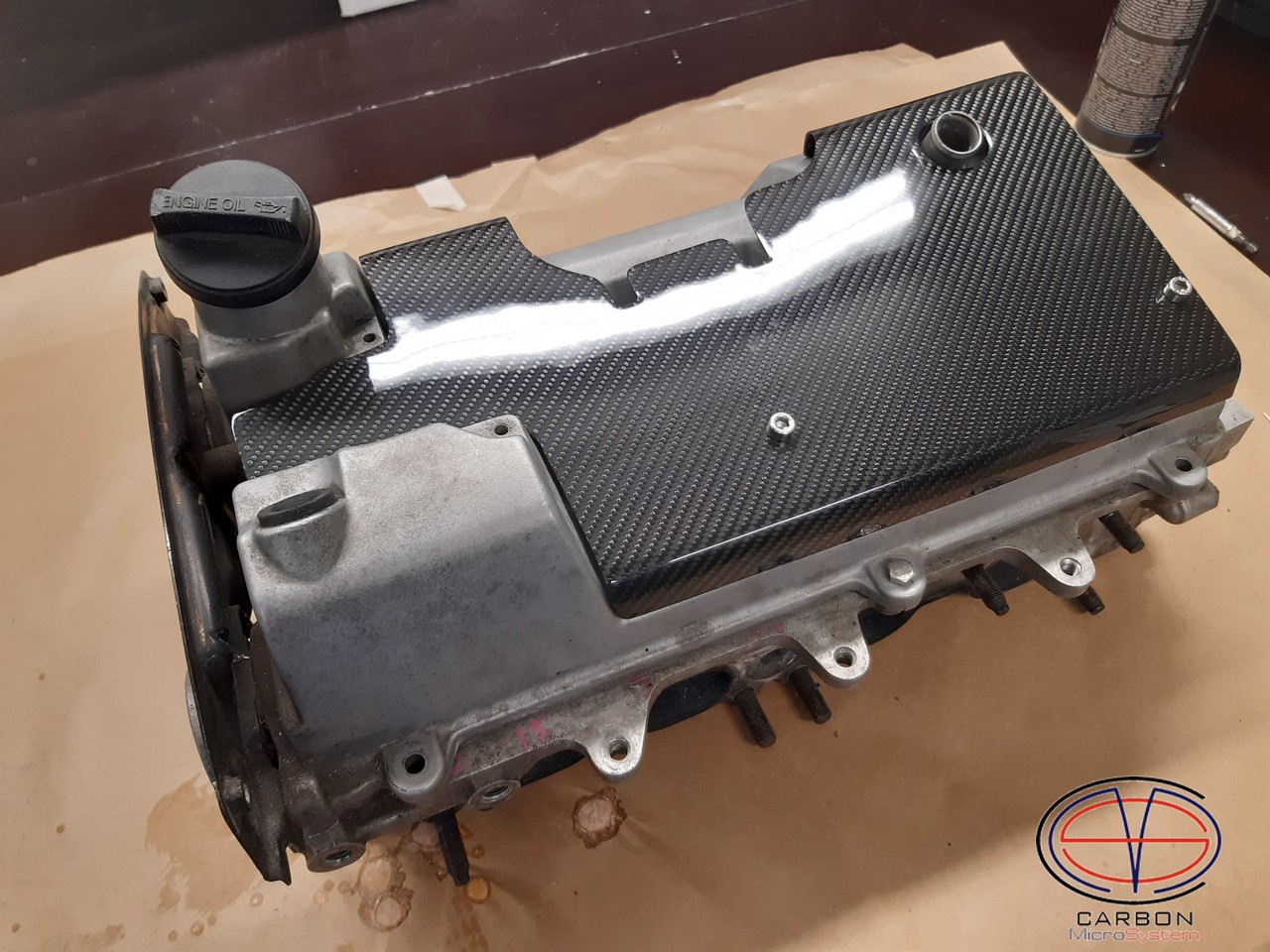 Spark plug cover from Carbon Fiber for 3S-GTE engine Gen3