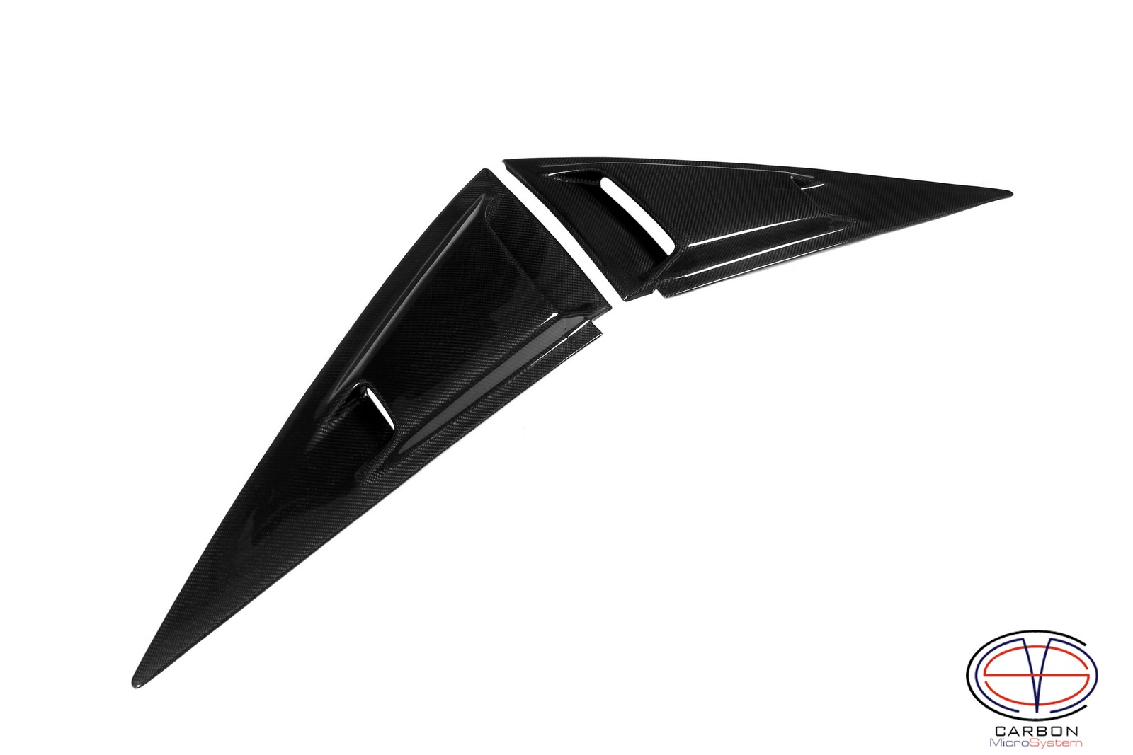 Rear Lower Quarter Window panel from carbon fiber