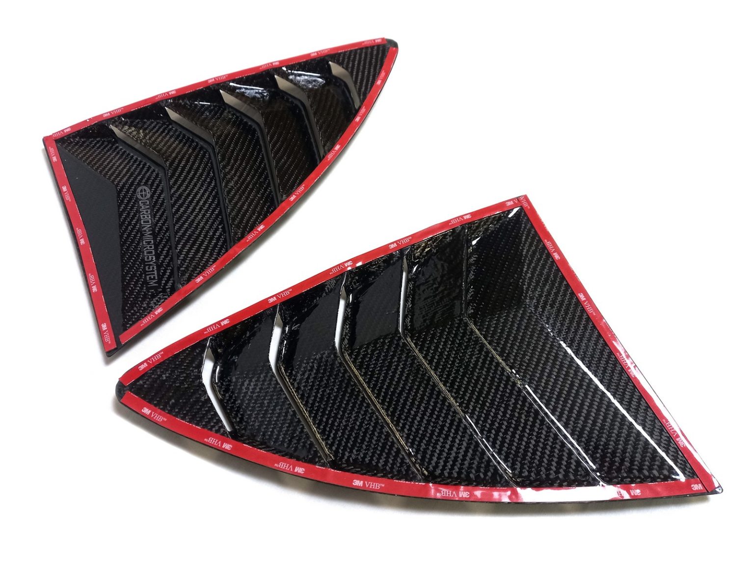Rear Louver Quarter Window panel from Carbon fiber